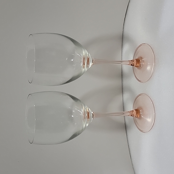 Luminarc | Dining | Set Of Two Luminarc France Pink Wine Glasses | Poshmark